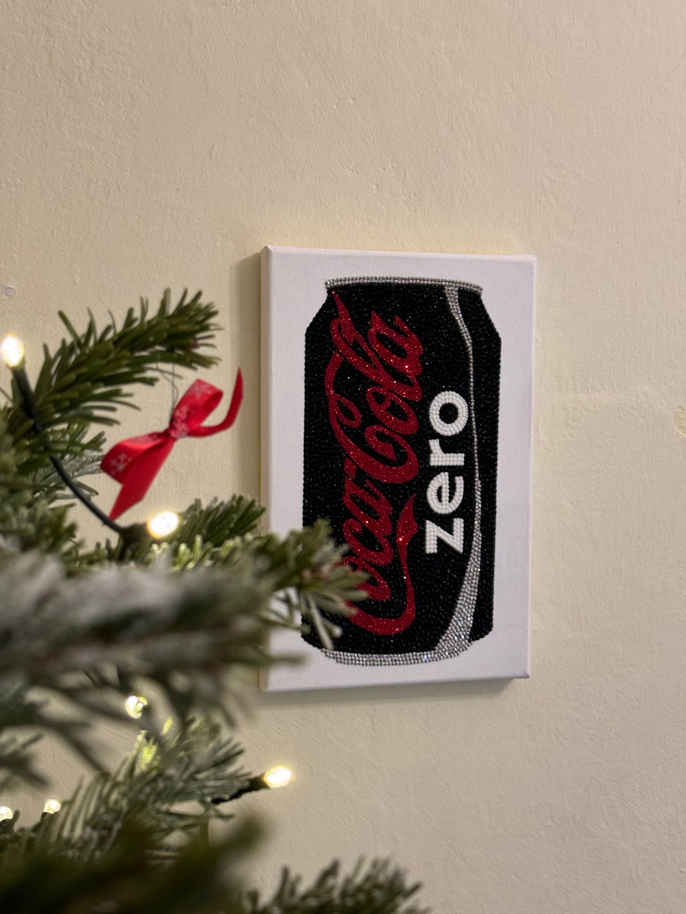 COCA COLA ZERO 20x30cm Bedazzled Custom Painting Art From Rhinestones ...
