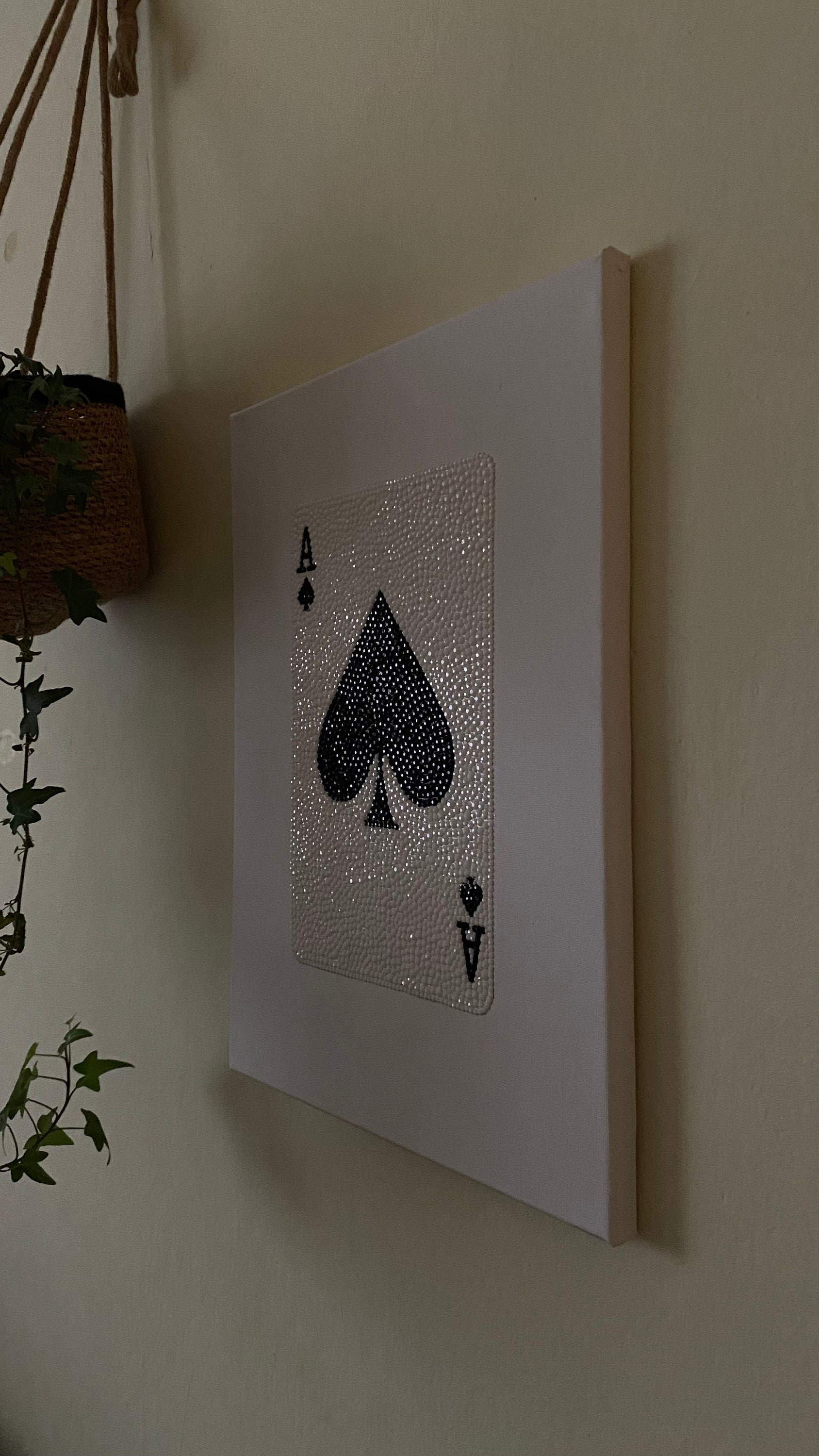 ACE OF SPADES 30x40cm Bedazzled Custom Painting Art From Rhinestones ...