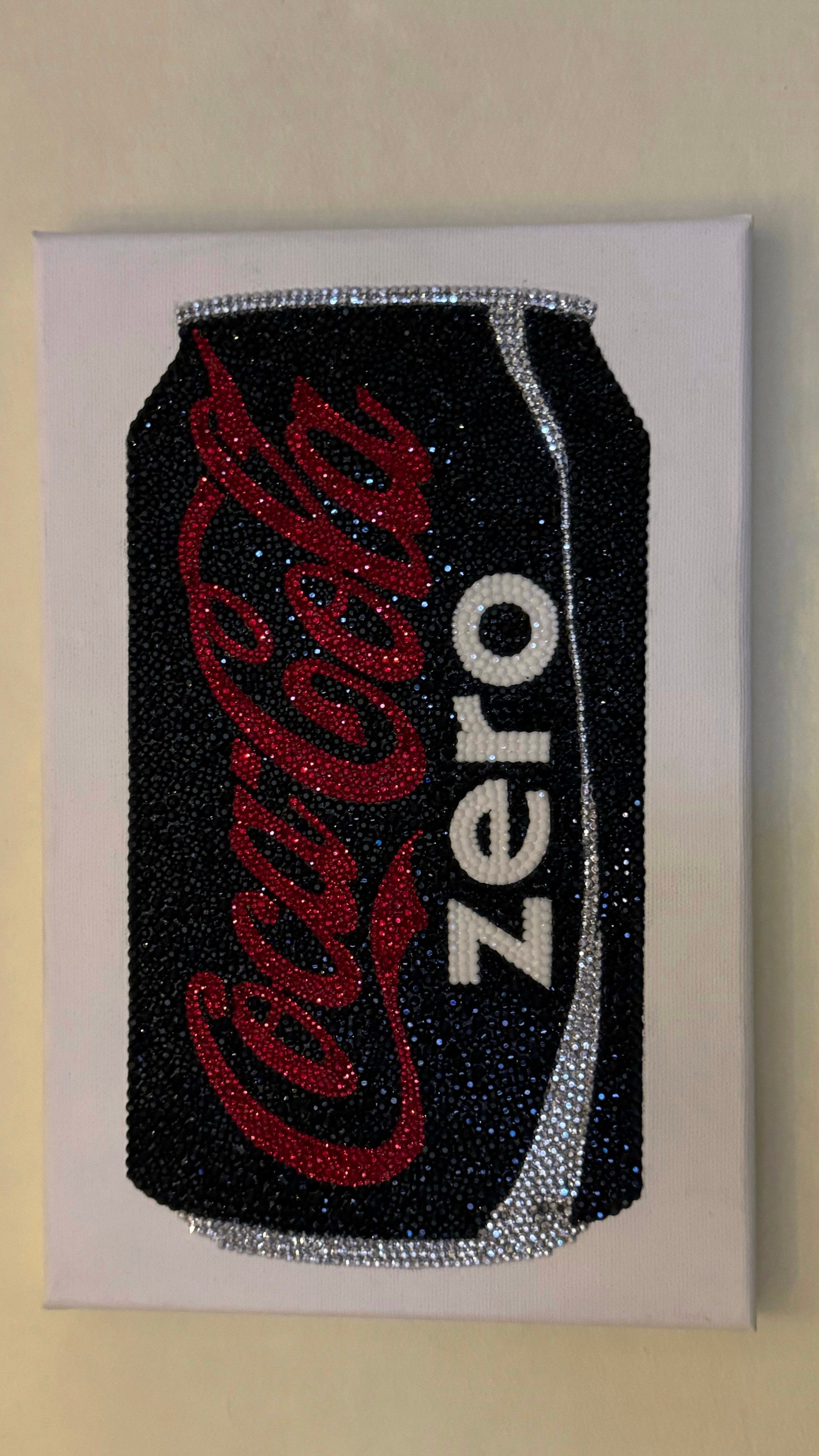 COCA COLA ZERO 20x30cm Bedazzled Custom Painting Art From Rhinestones ...