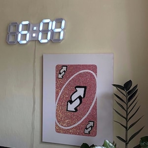 Pink UNO Reverse Card 40x50cm Bedazzled Custom Painting Art From ...