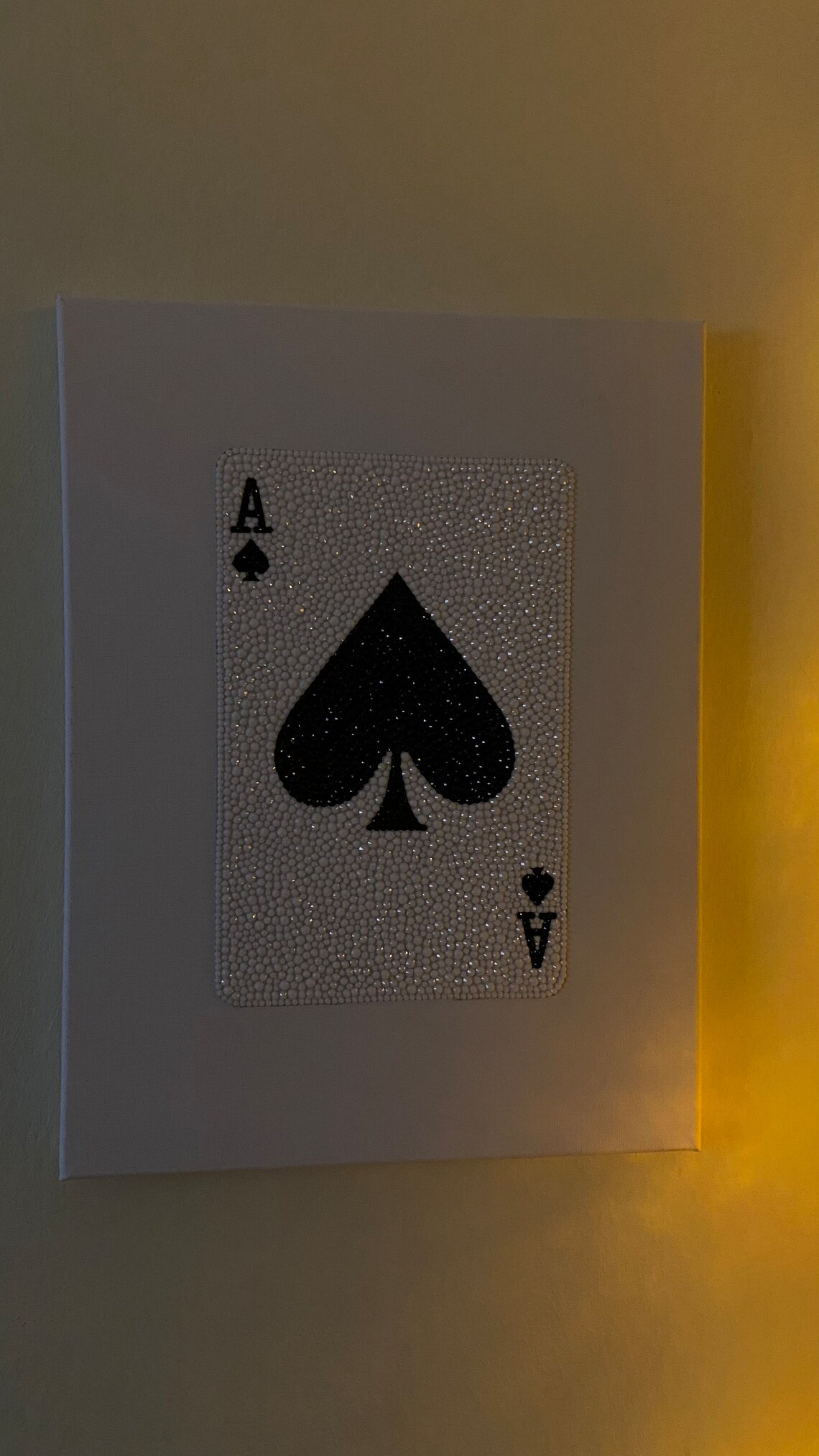 ACE OF SPADES 30x40cm Bedazzled Custom Painting Art From Rhinestones ...