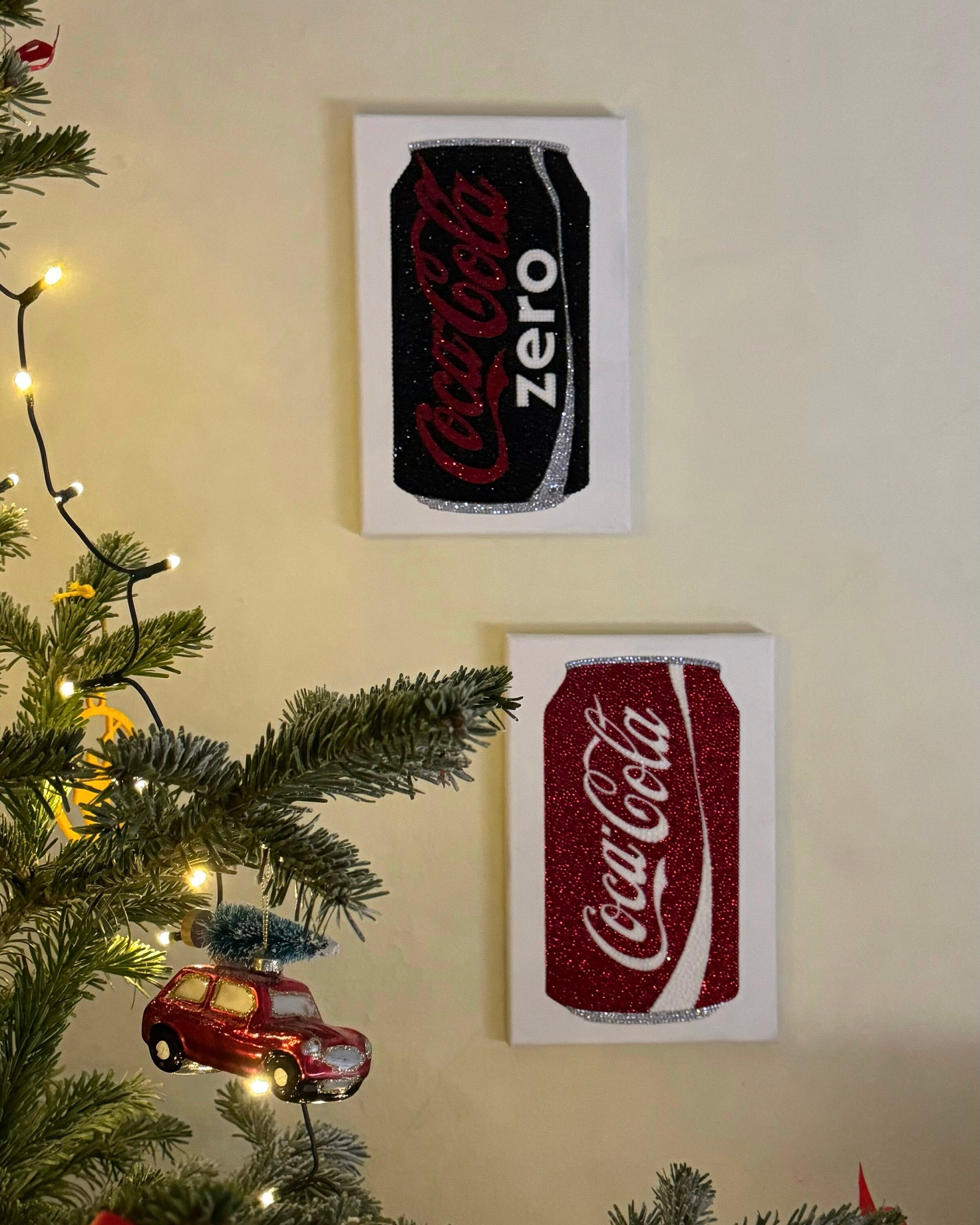 COCA COLA ZERO 20x30cm Bedazzled Custom Painting Art From Rhinestones ...