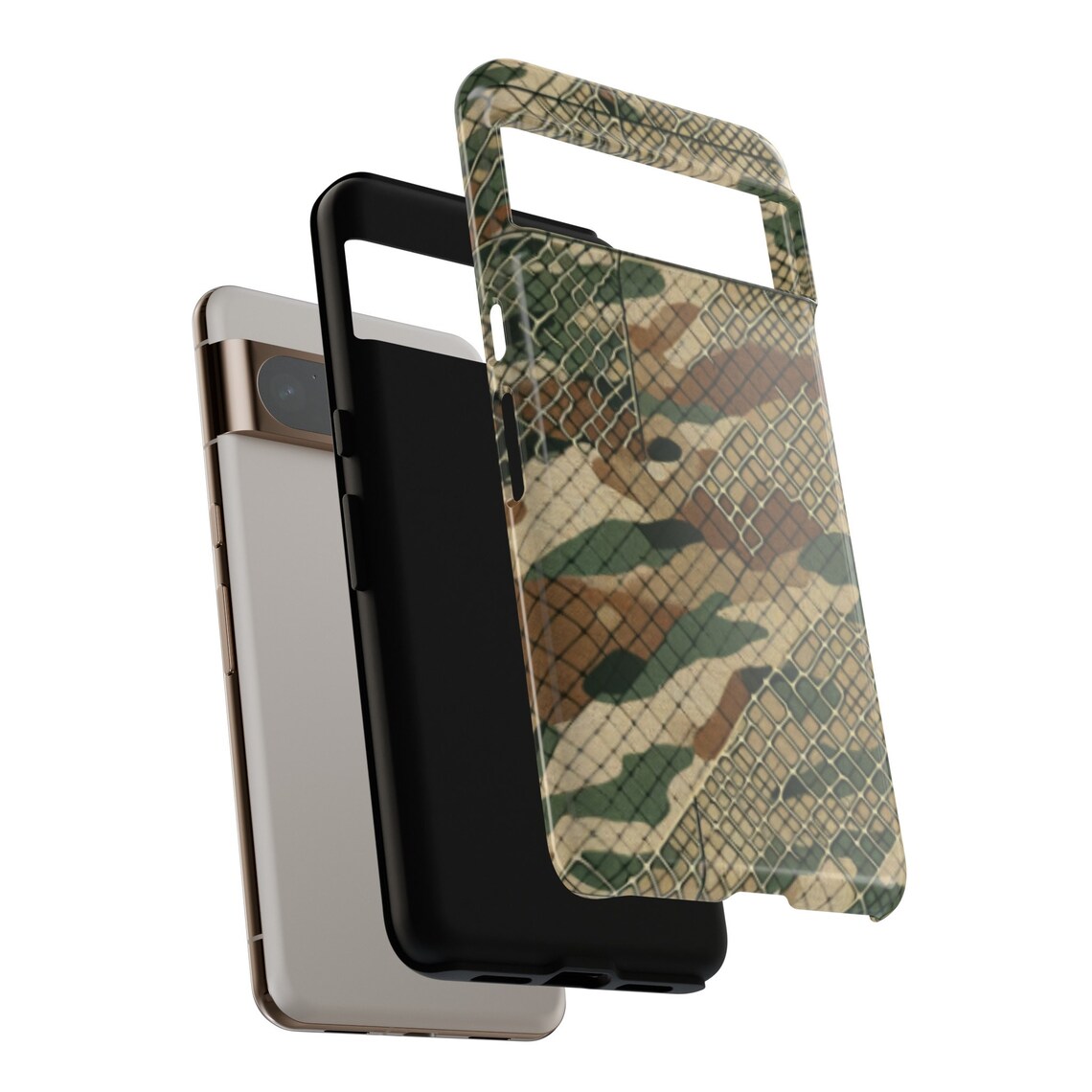 Dual-layer Camo Mesh Phone Case for Samsung Galaxy S10 to S24 Series ...