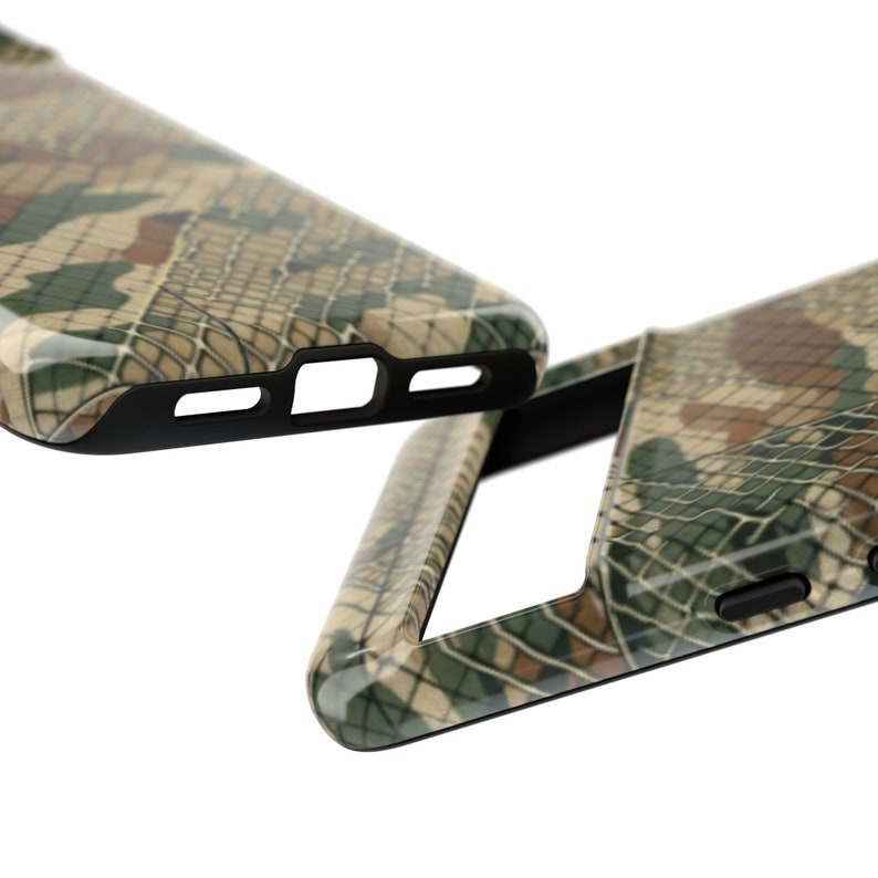 Dual-layer Camo Mesh Phone Case for Samsung Galaxy S10 to S24 Series ...