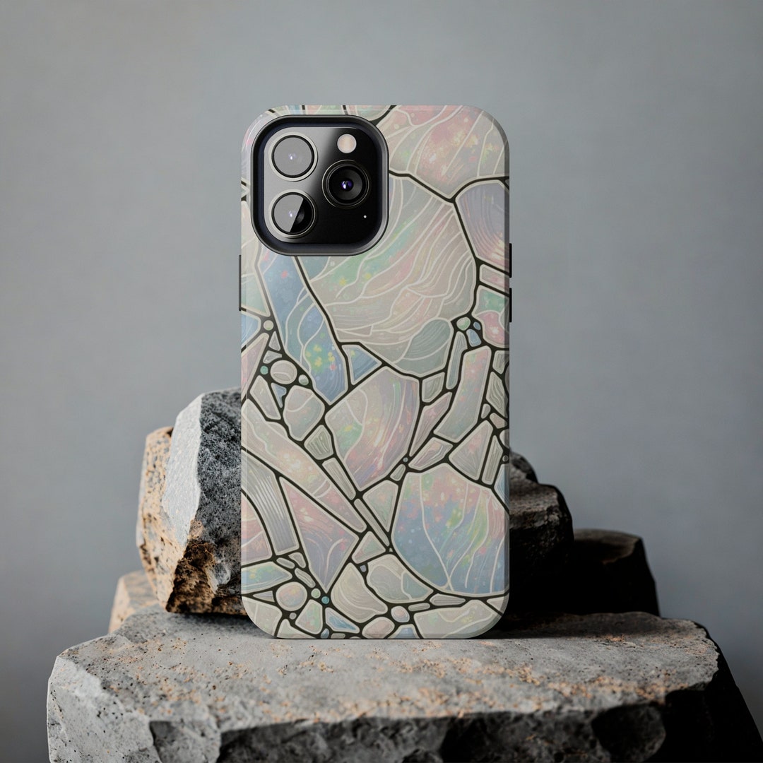 Iridescent, Opal Mosaic iPhone Case Shimmering Protective Cover for ...