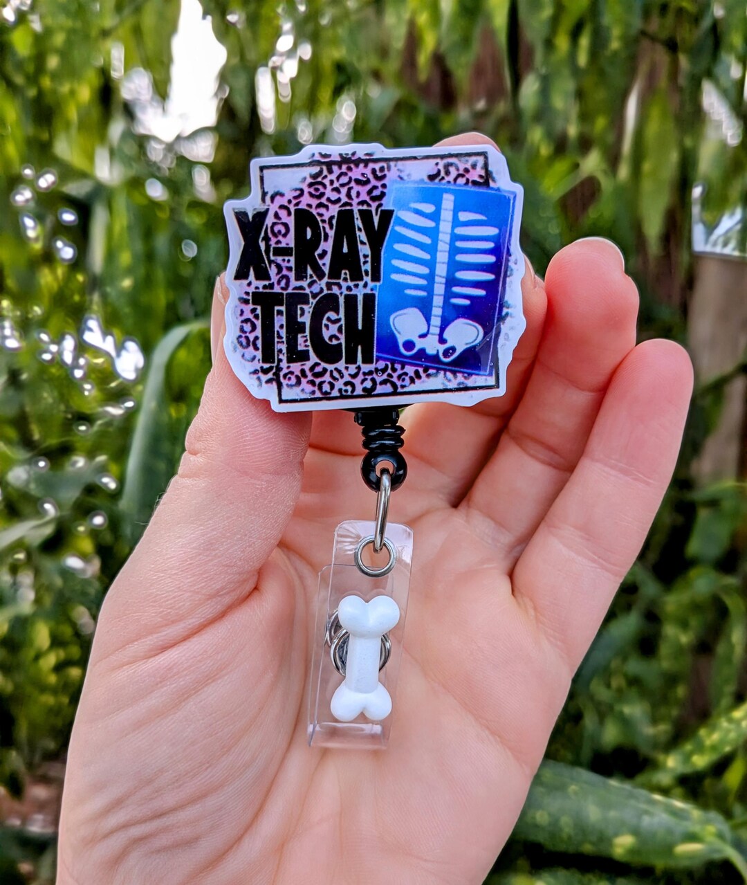 X-ray Technologist X-ray Tech With Skeleton Bone Charm Badge Reel - Etsy