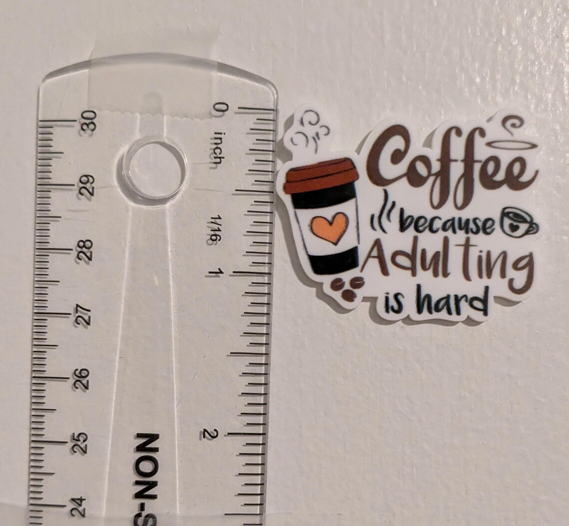 Coffee Because Adulting is Hard Badge Reel - Etsy
