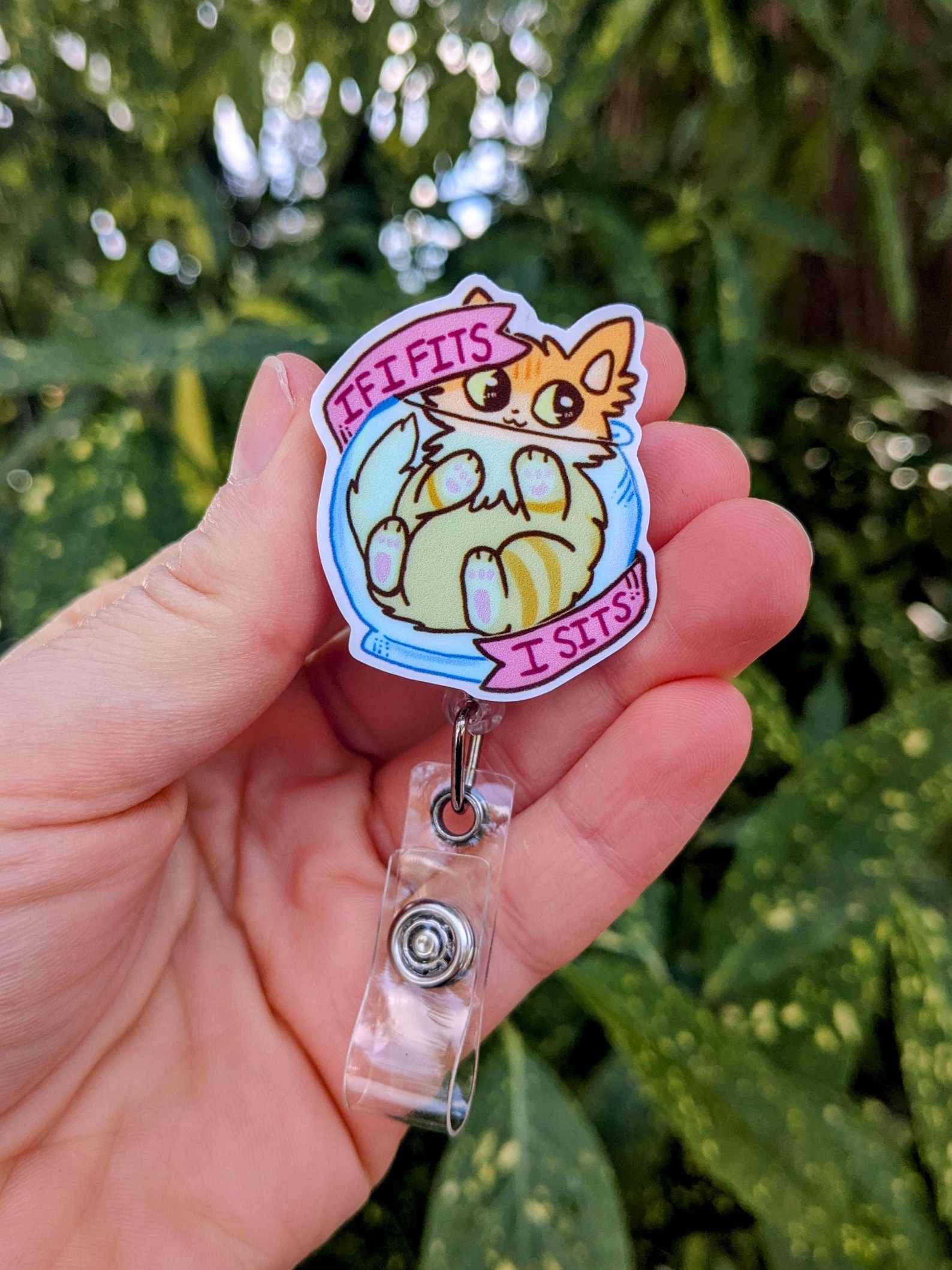 Cute Cat Badge Reel - Etsy