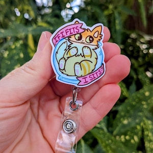 Cute Cat Badge Reel - Etsy