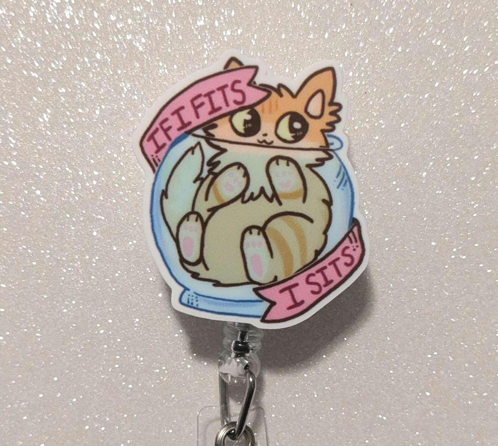 Cute Cat Badge Reel - Etsy