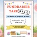 Editable Fundraiser Yard Sale Flyer, Custom Yard Sale Flyer Printable ...