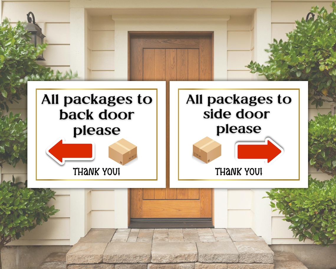 Printable Leave Packages Here Sign, Sign for Deliveries, Package ...