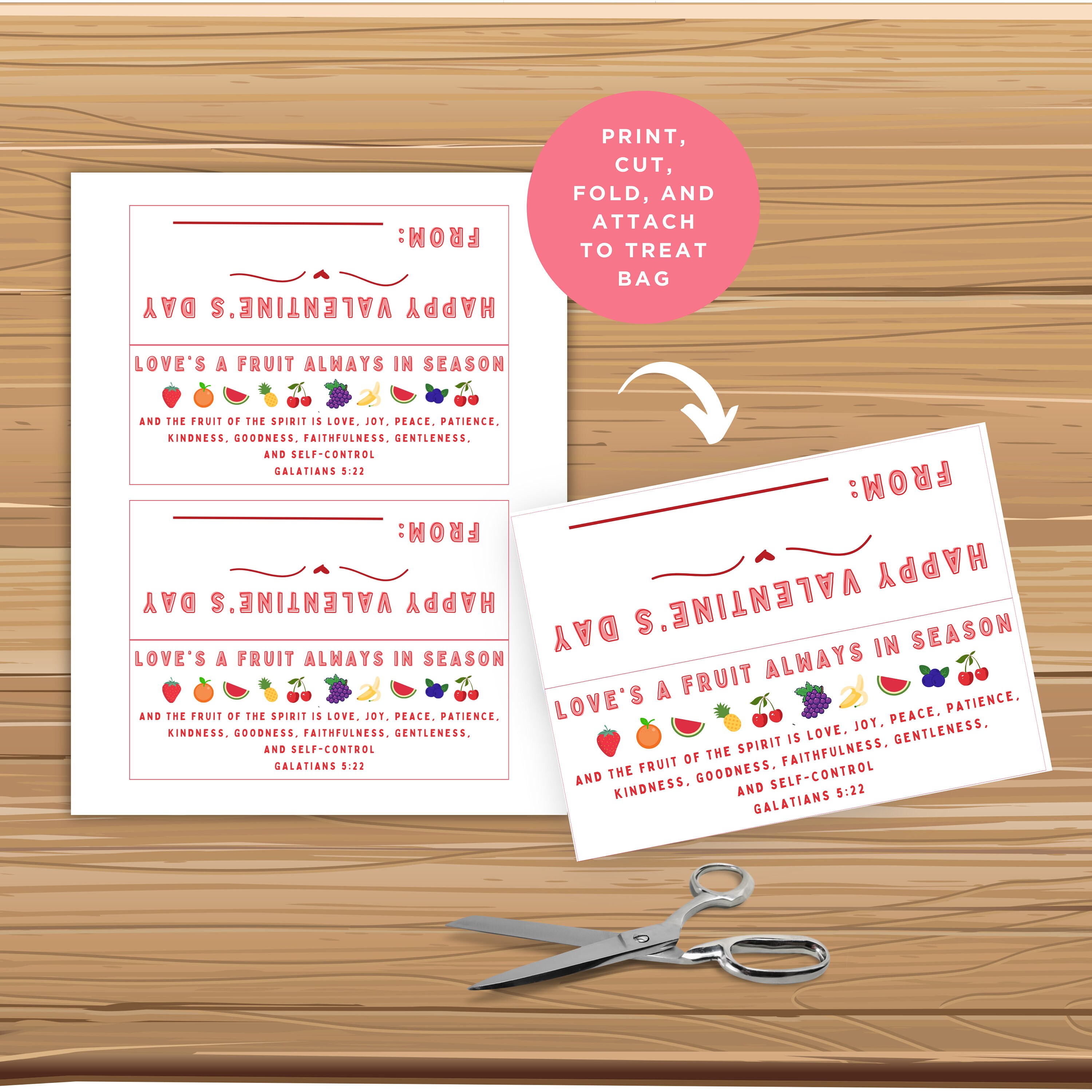 Christian Valentine for Kids, Printable School Valentine, Bible Verse ...