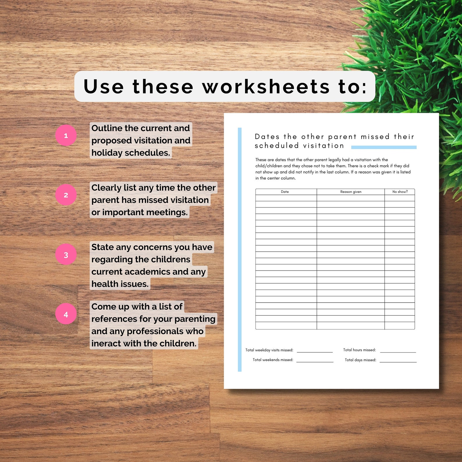 Printable Child Custody Binder, Court Case Planner, Family Law, Court ...