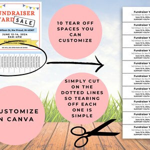 Editable Fundraiser Yard Sale Flyer, Custom Yard Sale Flyer Printable ...