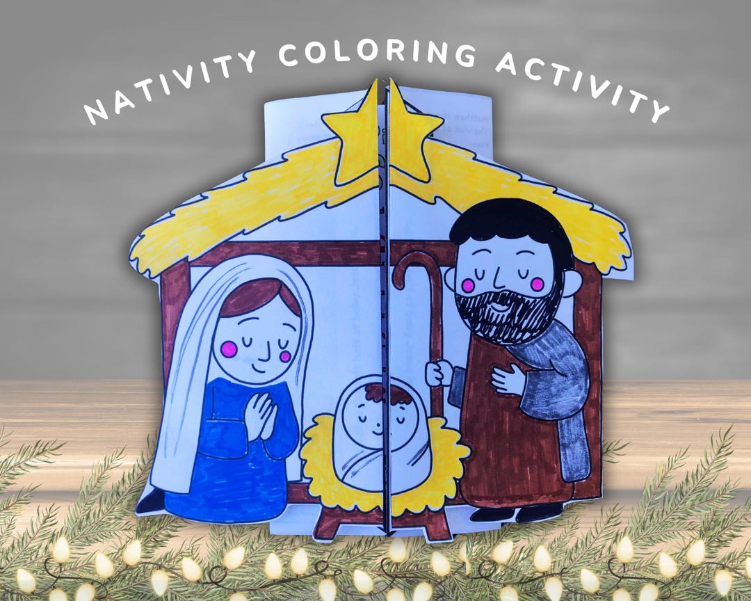 Nativity Printable Craft for Sunday School, Printable Christmas Jesus ...