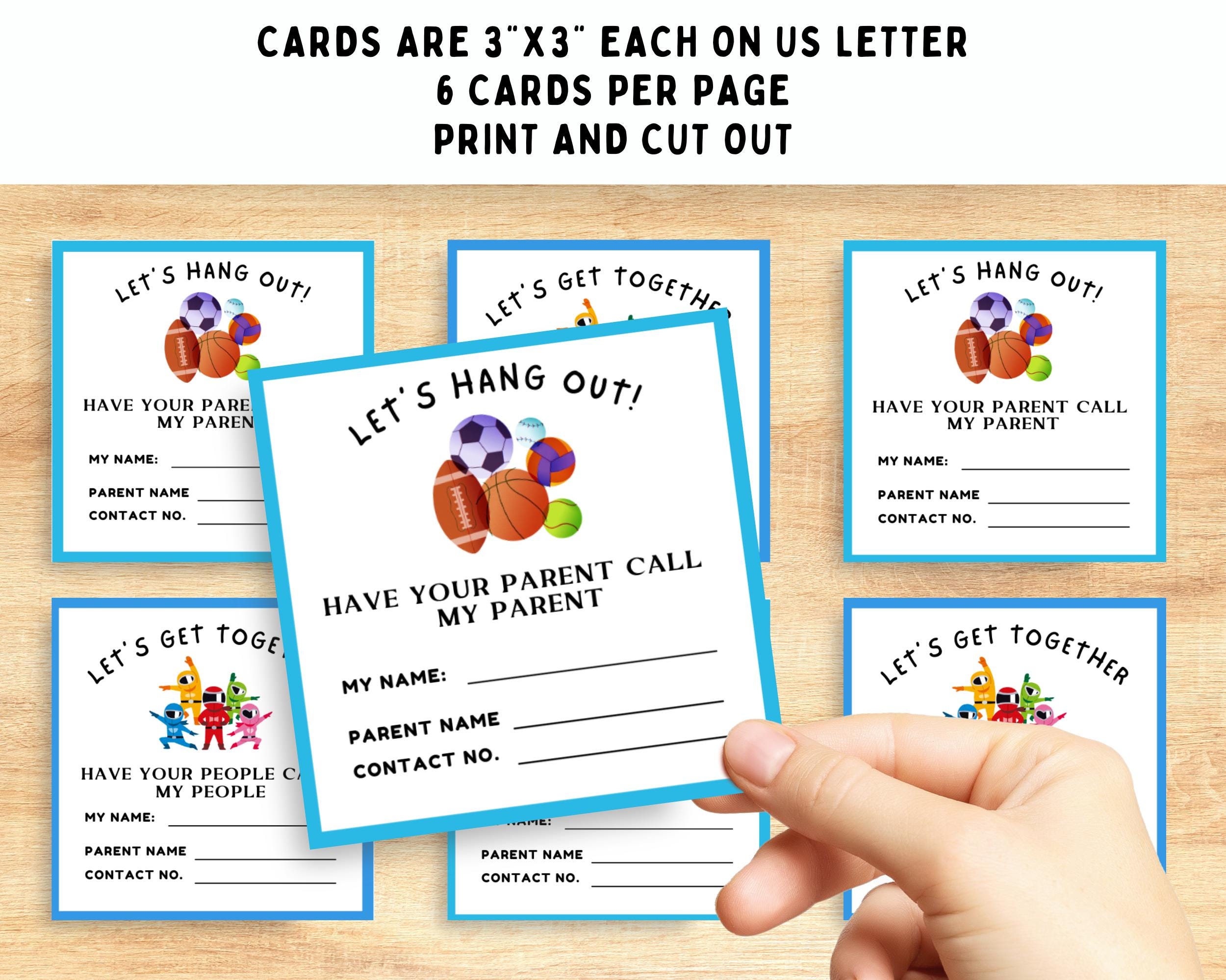 Playdate Cards for Kids, Boys Play Date Card, Keep in Touch Cards, Kids ...
