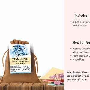 Thank You for Serving Tag, Church Volunteer Appreciation Tags, Children ...
