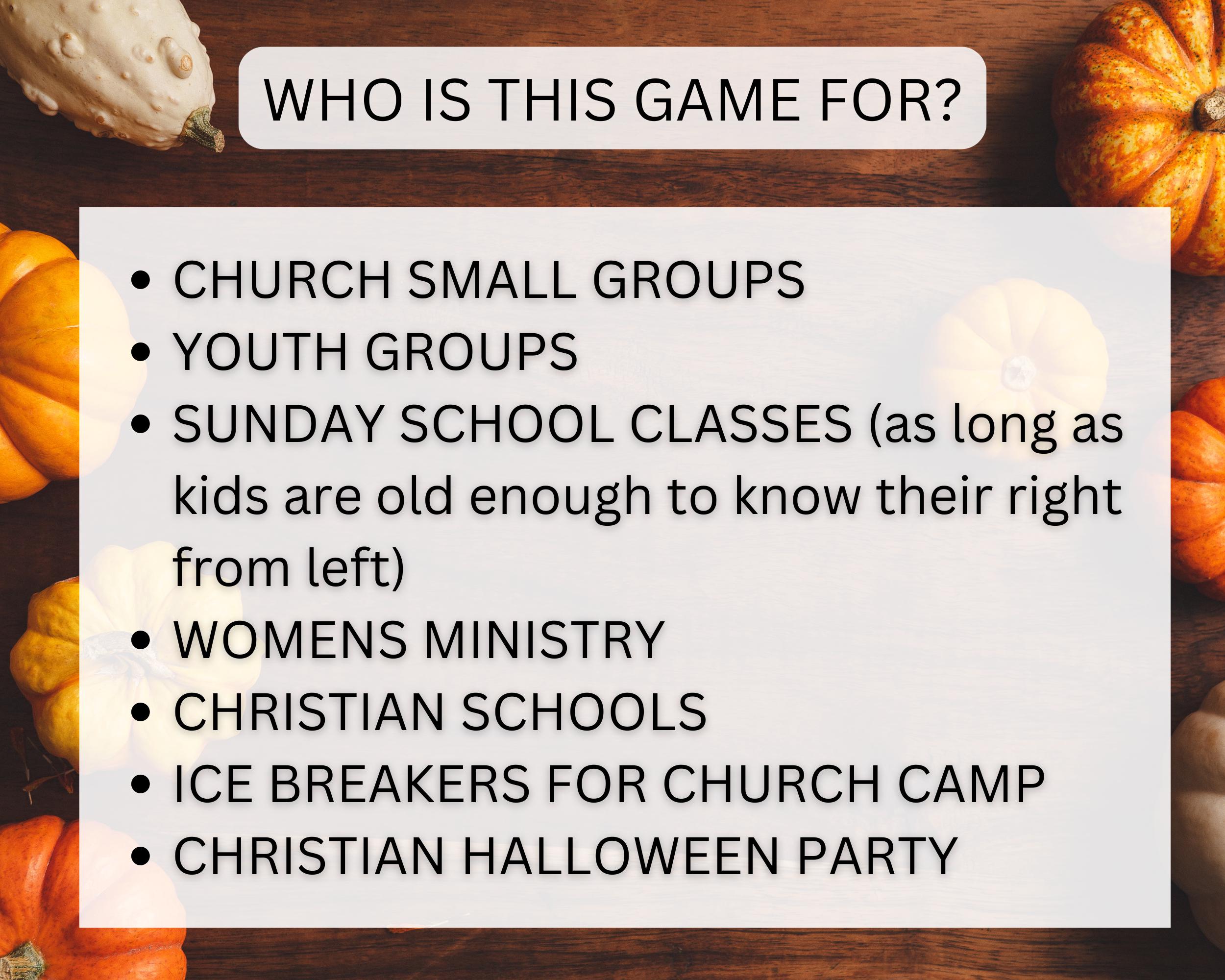 Reformation Day Sunday School Game, Pass the Pumpkin, Christian ...