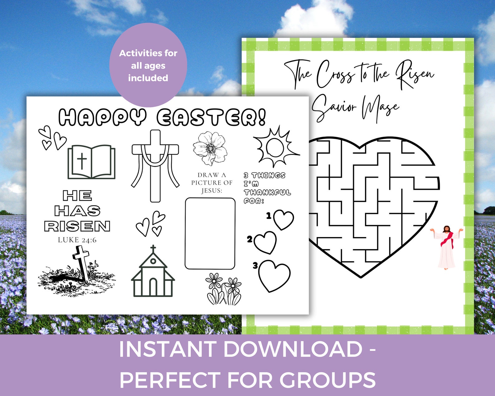 Christian Easter Activity Bundle, Youth Group Easter Idea, Bible Trivia ...