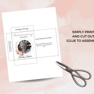 Funeral Seed Packet Custom, Printable Funeral Flower Favor Keepsake ...