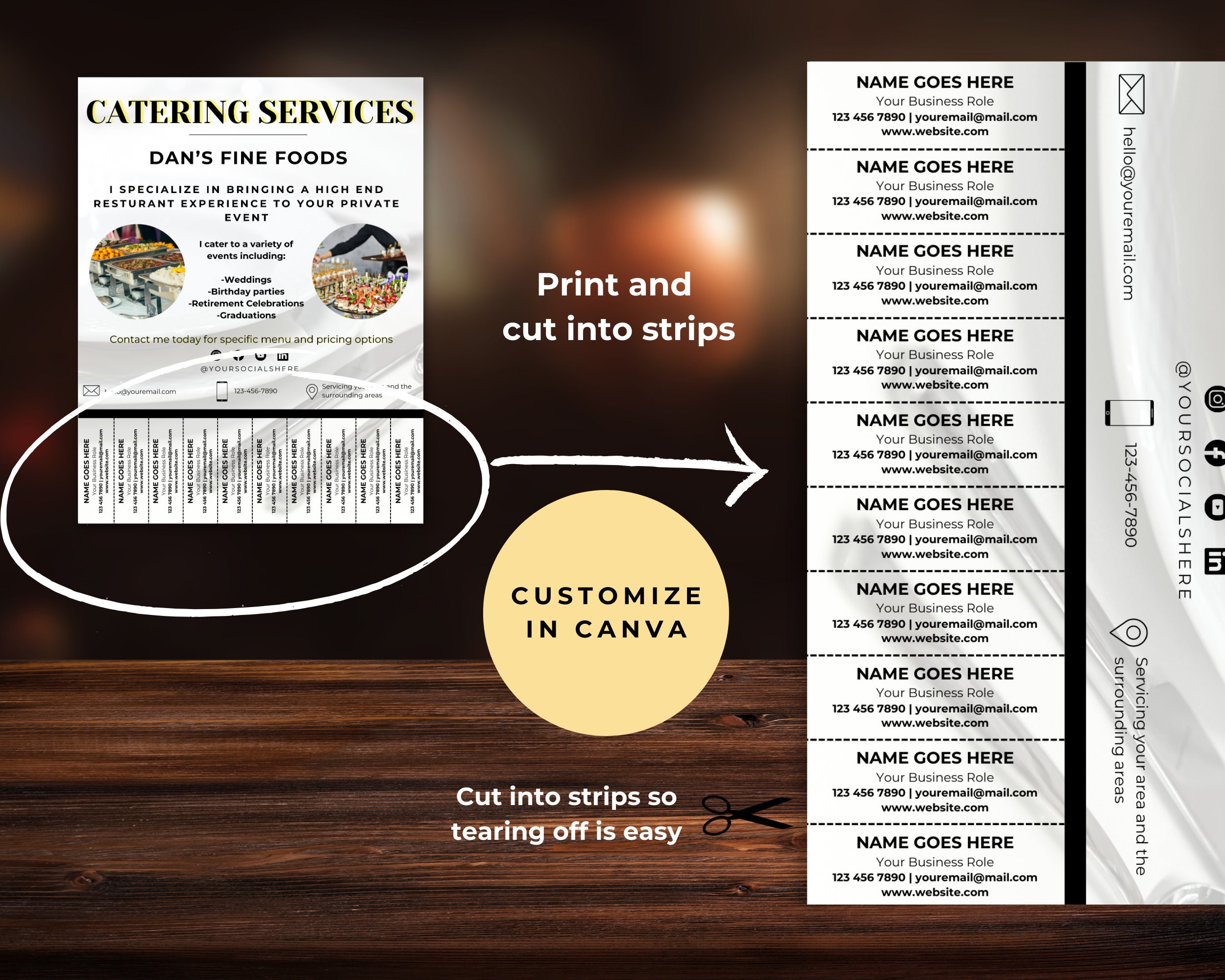 Editable Catering Services Flyer, Custom Catering Event Flyer, Food ...