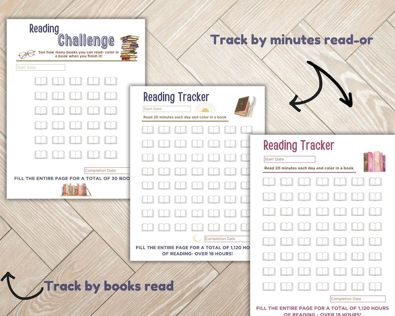 Printable Reading Tracker, Book Tracker, Reading Log Printable, Time ...