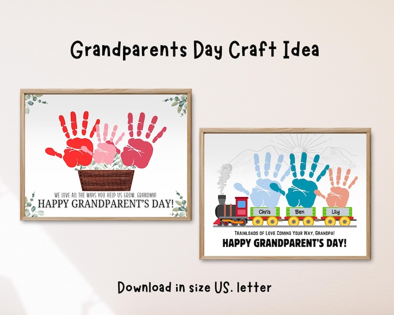 Grandparent's Day Handprint Craft, Multiple Handprints Craft From ...