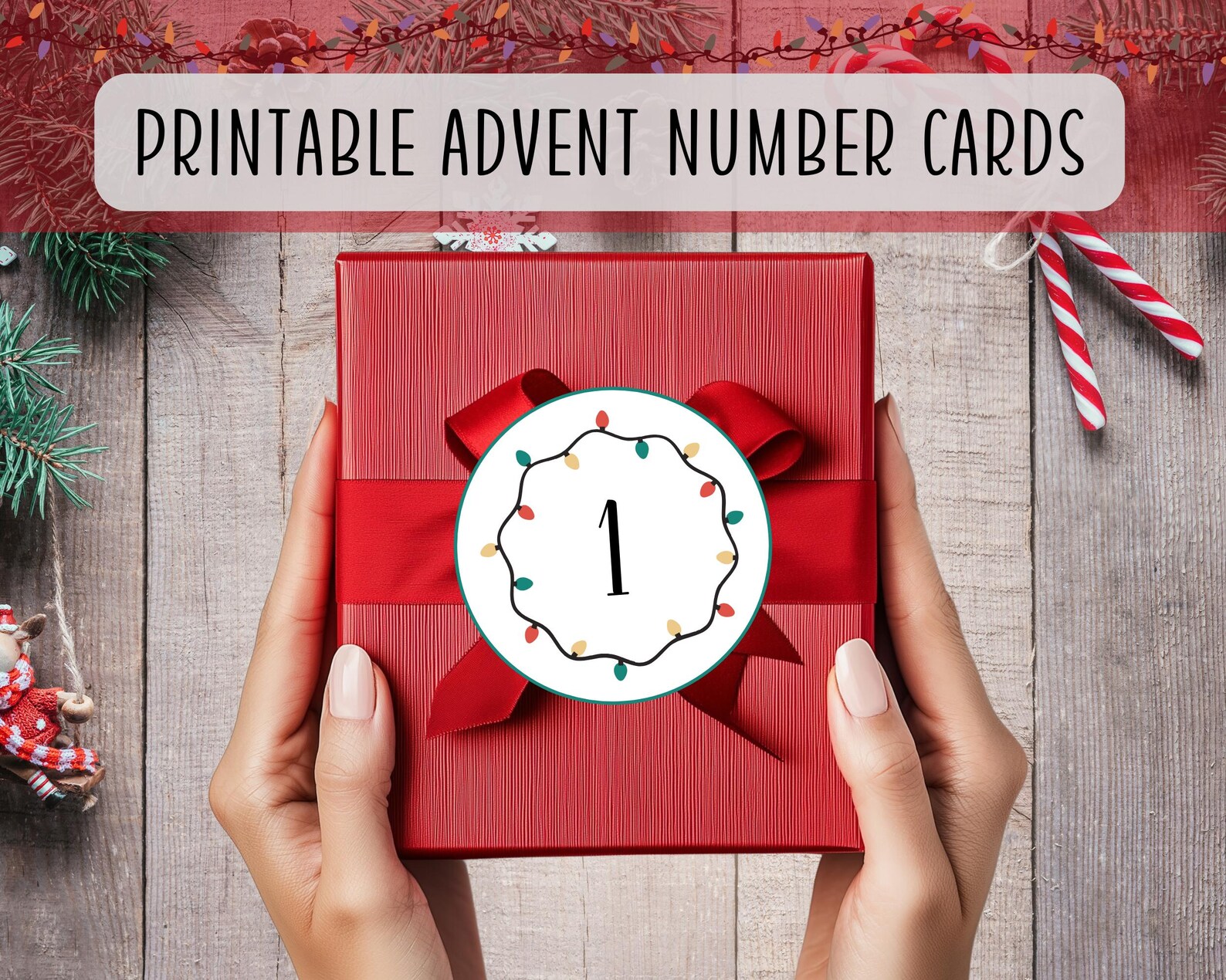 Advent Tags, Advent Calendar Gift Tags, Printable DIY Advent Calendar ...