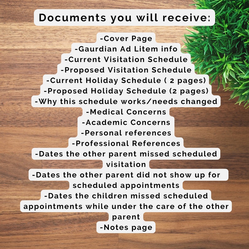 Printable Child Custody Binder, Court Case Planner, Family Law, Court ...