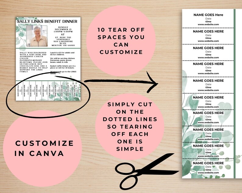 Editable Benefit Dinner Flyer, Custom Charity Event Flyer, Spaghetti ...