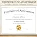 Editable Certificate of Achievement Award, End of the Year Student ...