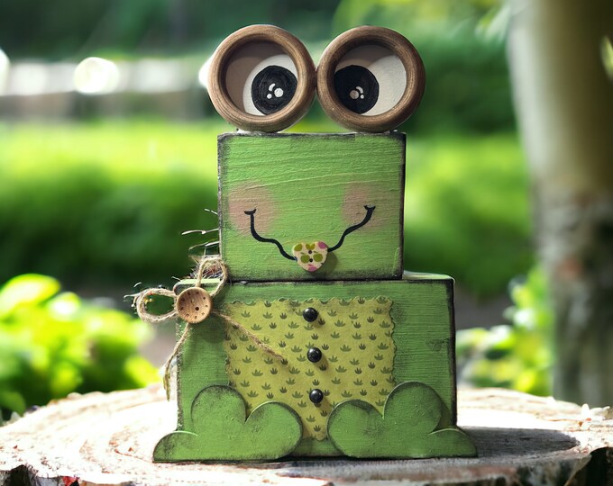 Painted Wood Signs, Wooden Frog Decor, Porch Wood Decor, Custom Wood ...