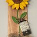 Sunflower Wood Door Sign, Wood Hanging Signs, Flower Wall Decor ...