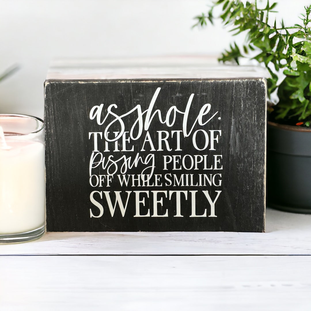 Funny Sarcastic Wood Sign: Office Desk Decor - Etsy