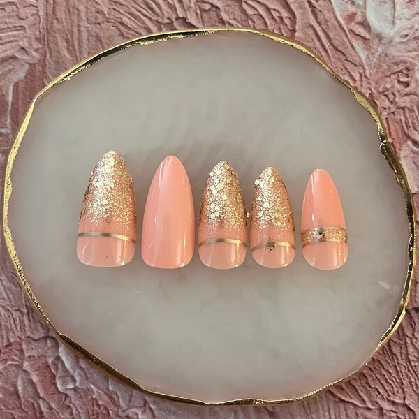 Custom Fake Nails - Etsy