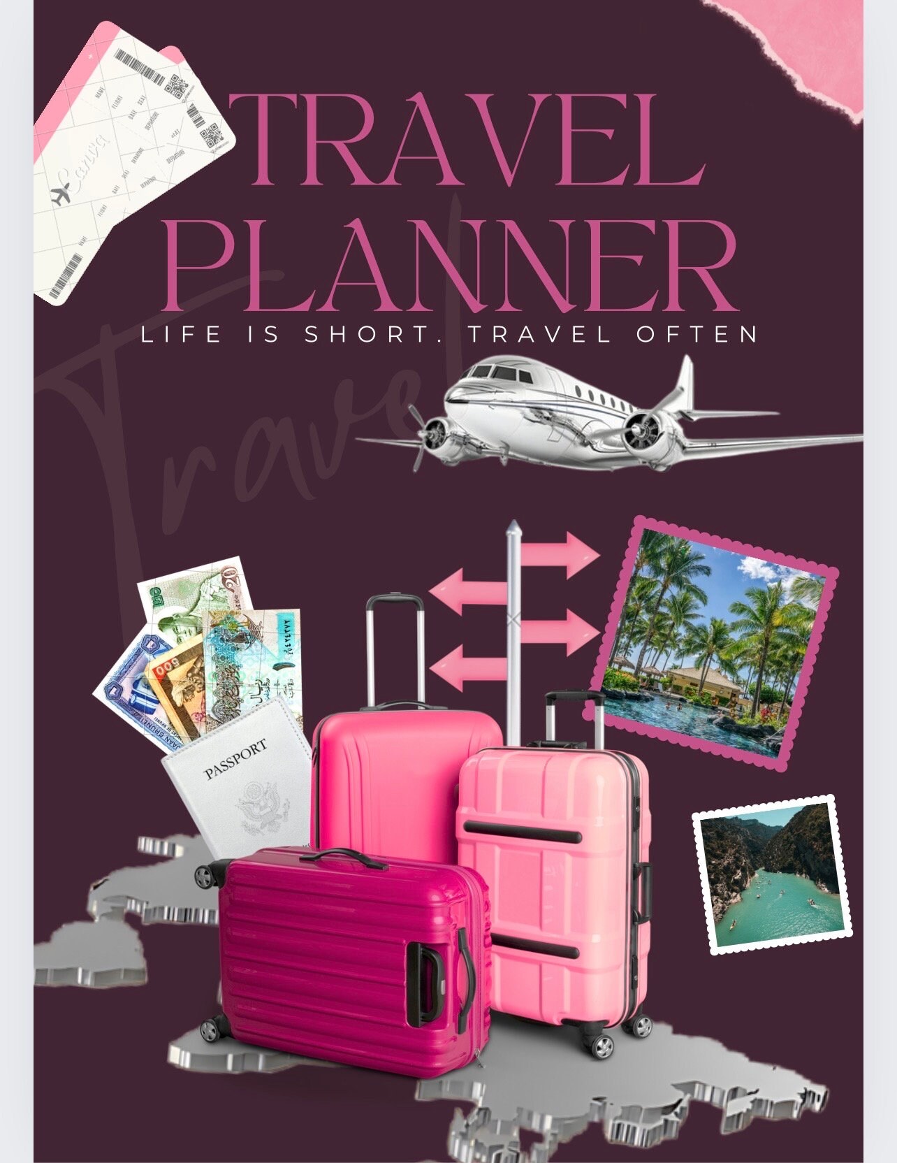 Editable Travel Planner Template,trip Itinerary Planner, Travel Journal ...
