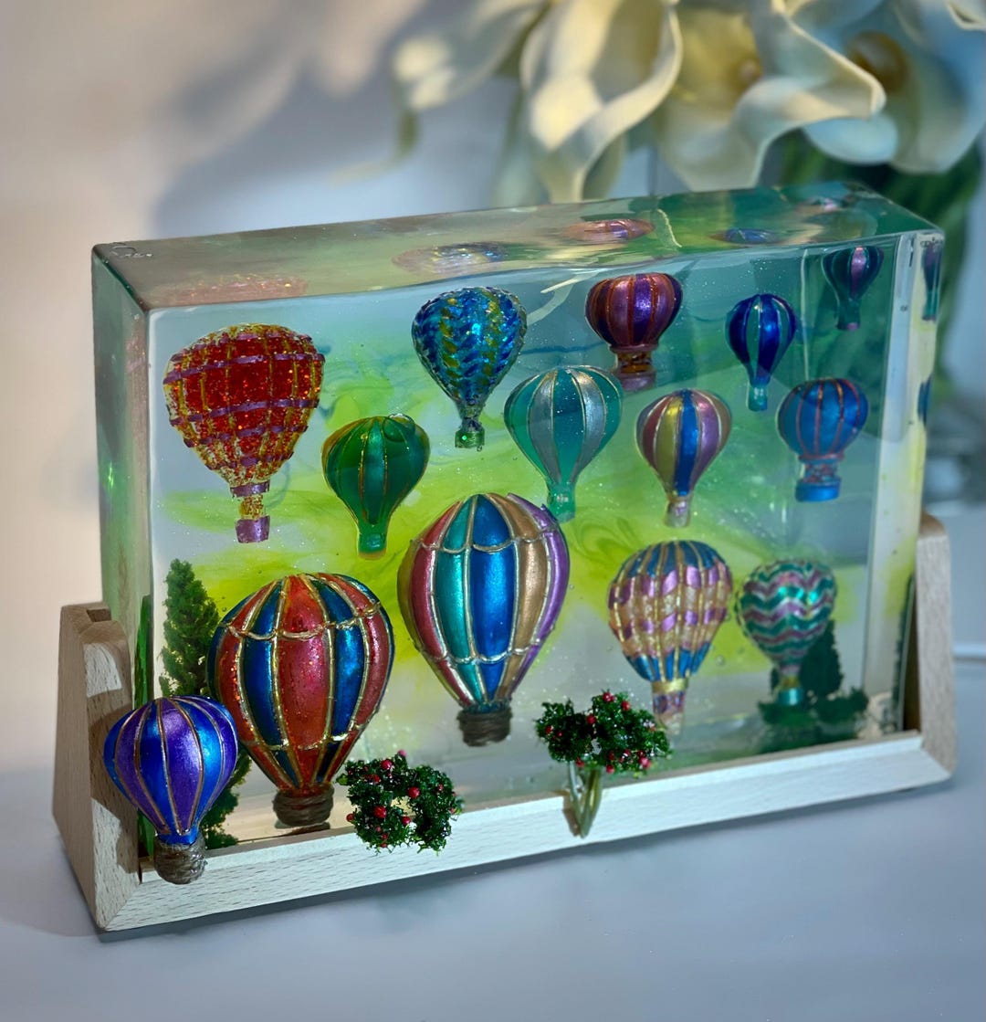 Hot Air Balloons Color Changing Resin Night Light - Etsy