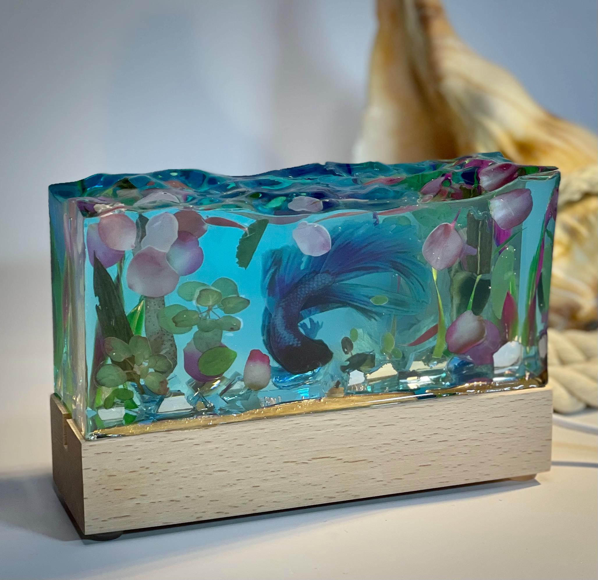 Colorful Betta Fish Resin Aquarium Scene - Etsy