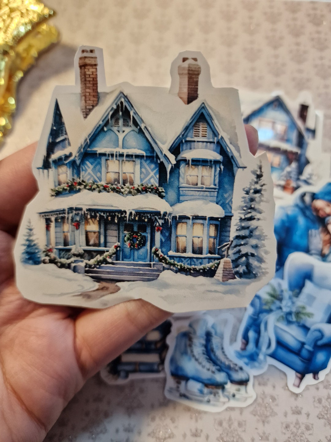 Lot of 12 Cristmas Stickers for Journaling, Scrapbooking , Crafts - Etsy