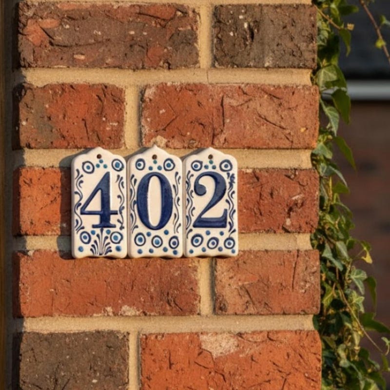 House Number Tile Pattern - Etsy
