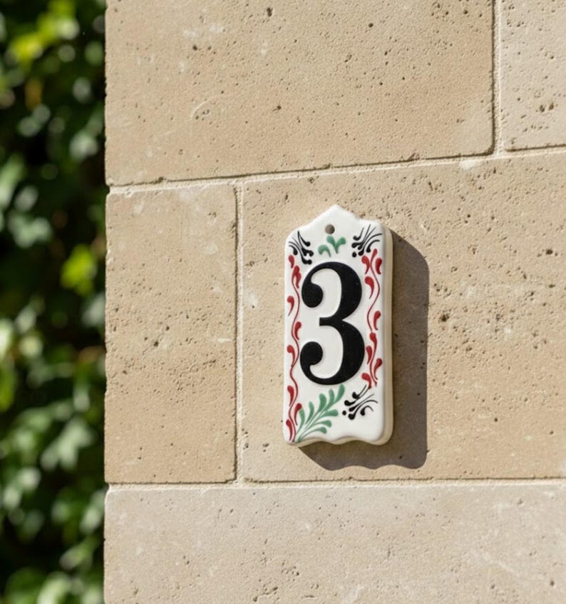 Hand Made Ceramic House Number: Durable Outdoor House Plaques - Etsy