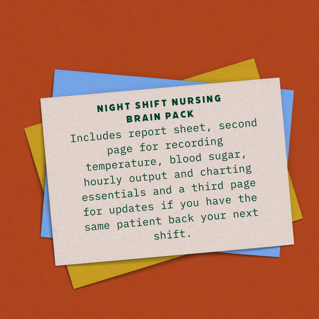 Night Shift Report Sheet Bundle - Etsy