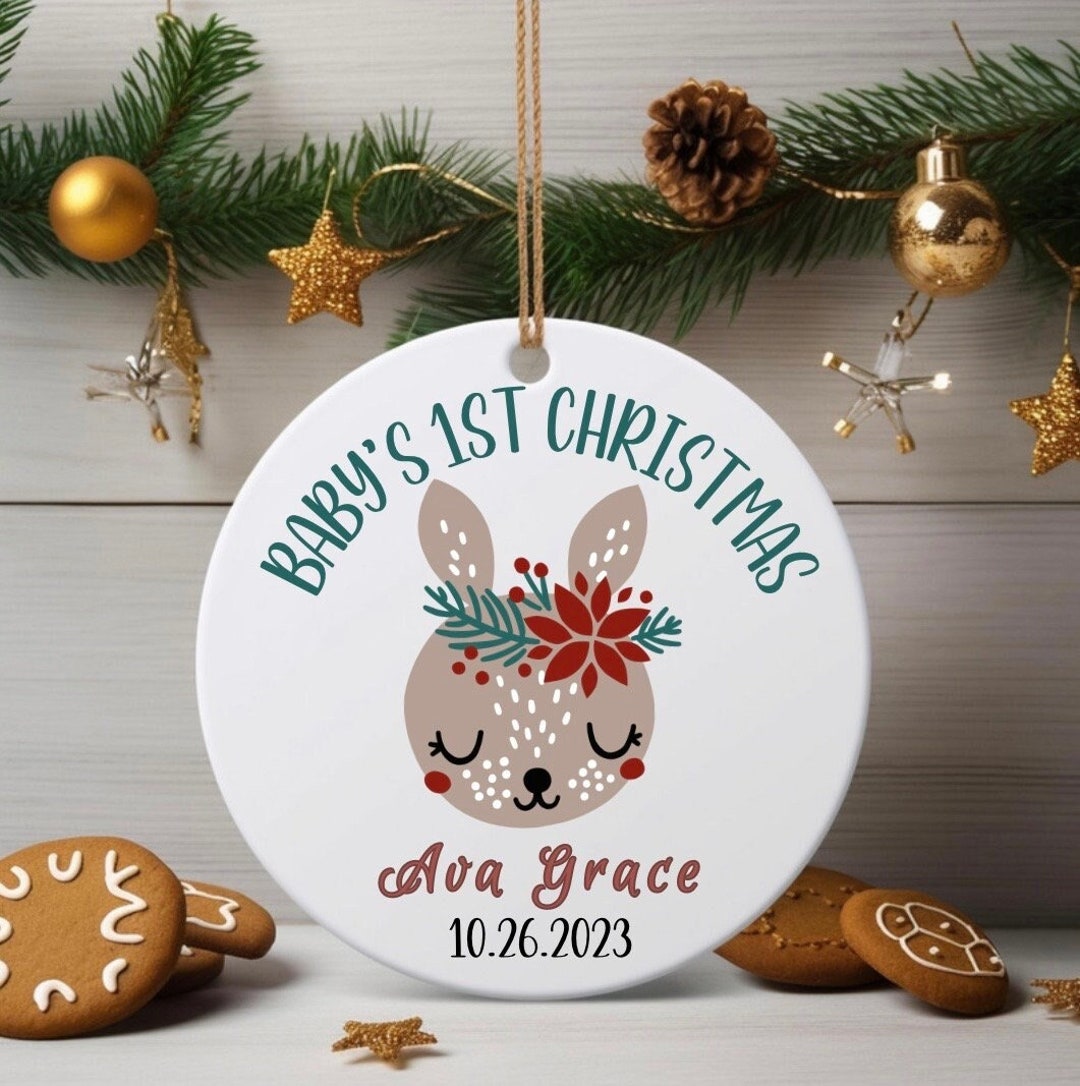 Personalized Baby's First Christmas Ornament, Personalized Christmas ...
