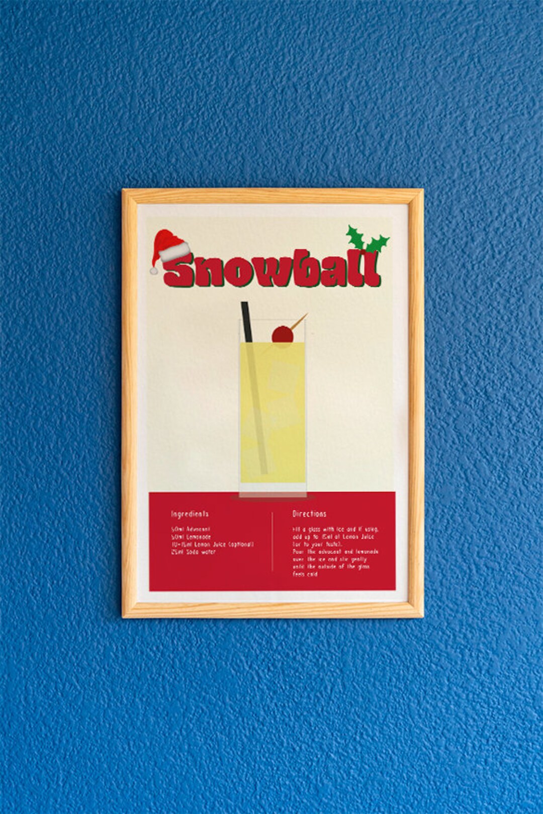 Snowball Cocktail Wall Art - Etsy