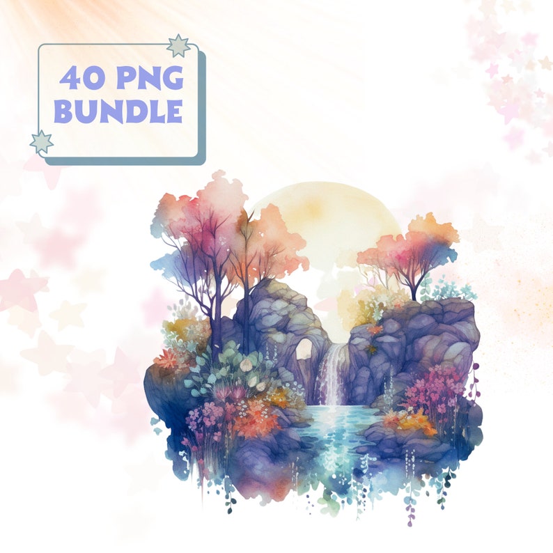 Enchanted Fairy Tale Forest, Watercolor Clipart, Fairy Tale Clipart ...