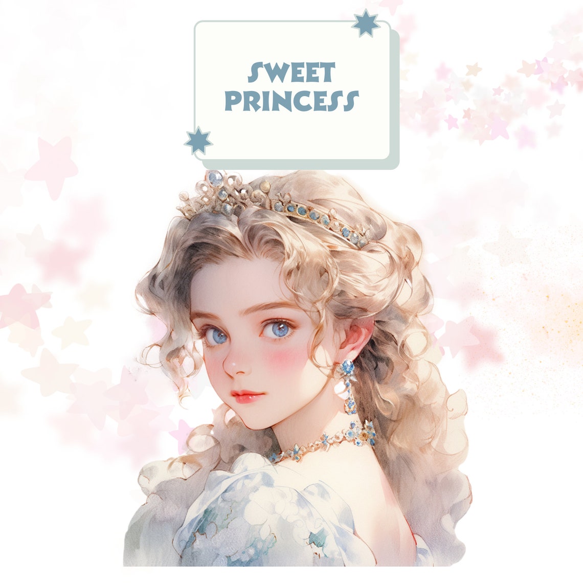 Cute Little Princess , Fairy Tale Clipart, Cute Princess Clipart, Baby ...