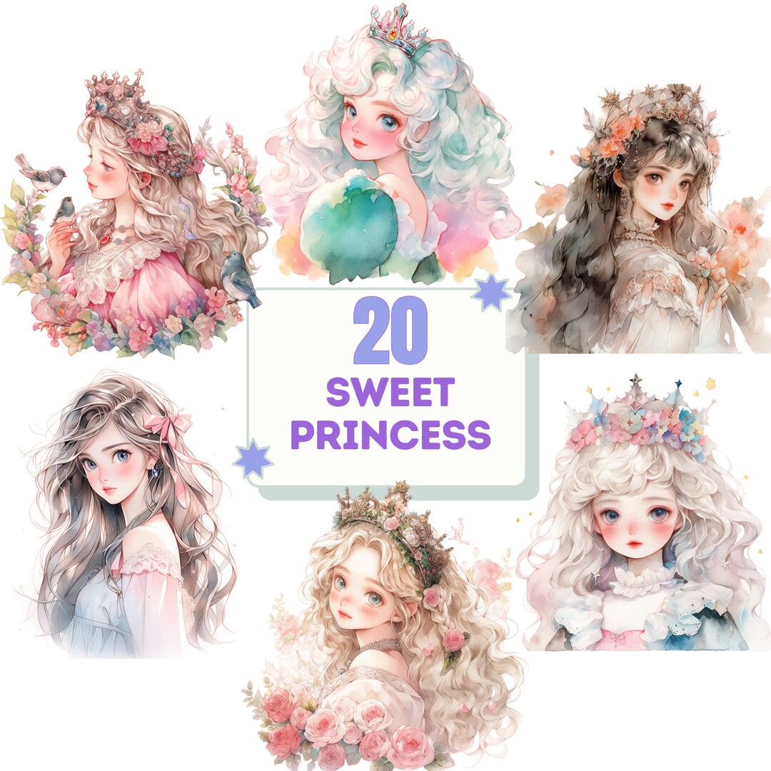 Sweet Princess , Fairy Tale Clipart, Cute Princess Clipart, Baby ...