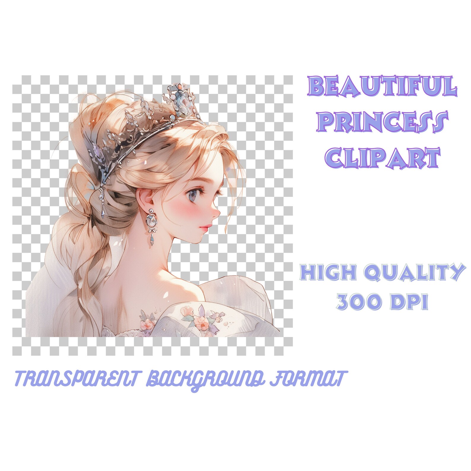 Cute Little Princess , Fairy Tale Clipart, Cute Princess Clipart, Baby ...