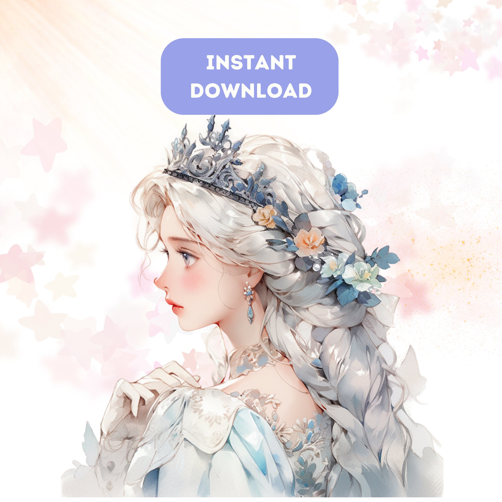 Cute Little Princess , Fairy Tale Clipart, Cute Princess Clipart, Baby ...